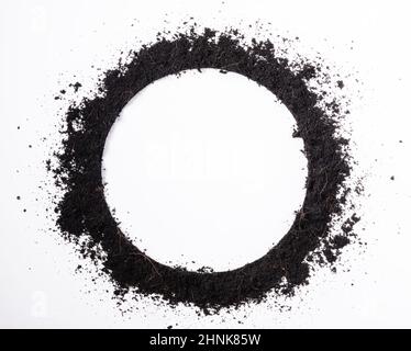 Black land for plant background. Top view Stock Photo - Alamy