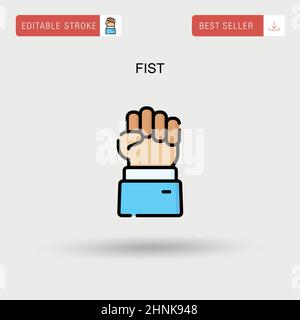 Fist Simple vector icon Stock Vector Image & Art - Alamy
