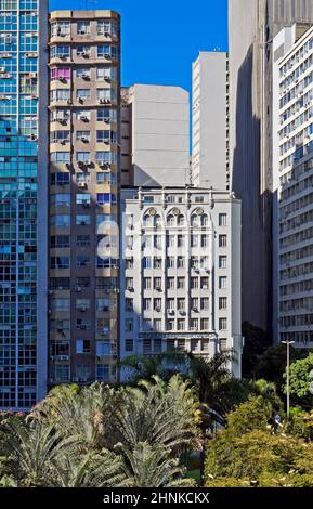 Tall buildings in the downtown of RIo de Janeiro, Brazil Stock Photo ...