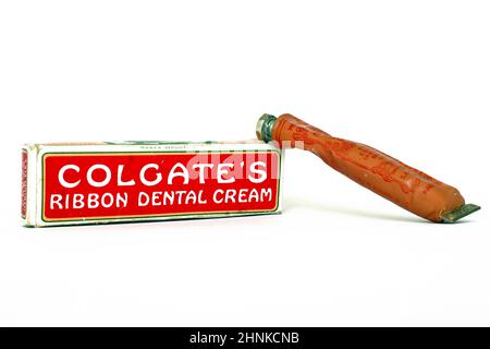 Vintage 1910s COLGATE'S Ribbon Dental Cream Toothpaste Stock Photo - Alamy
