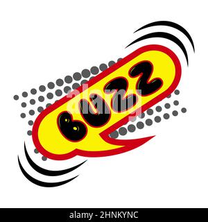 Comic lettering BUZZ on white background - Vector illustration Stock ...