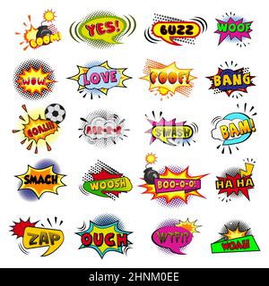 Comic book lettering collection on white background - Vector ...