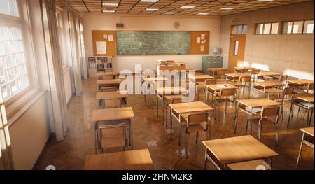 Japanese High School Classroom Anime