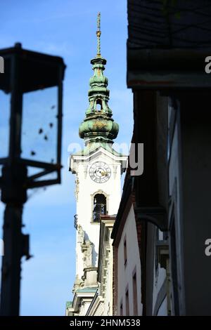 Der Stadtplatz der alten Industriestadt Steyr, Österreich, Europa - The ...