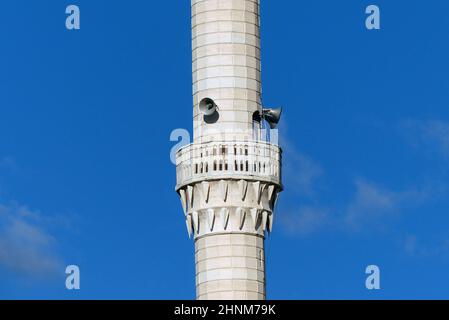 close-up mosque minaret and sound speakers Stock Photo - Alamy