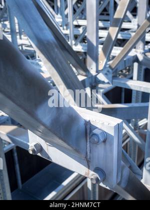 Bolted connection of metal pipes Stock Photo - Alamy
