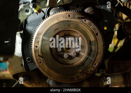 Automotive Engine Flywheel industrial gear Stock Photo - Alamy