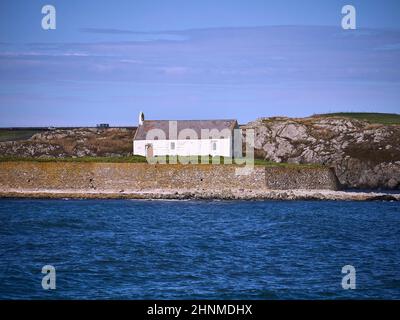 St Cwyfan's, known as Church in the Sea, is located on the small tidal ...