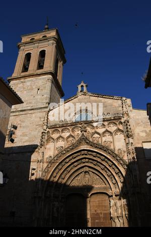City views, house facades of Requena, Valencia province, Spain, June 25 ...