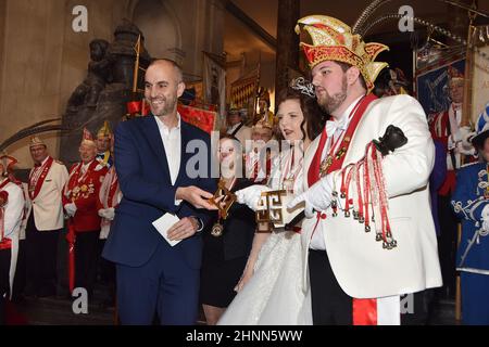 key handover in the carnival in Hannover 2021 Stock Photo - Alamy