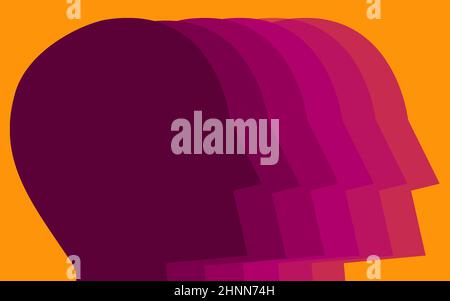 Human head with different layer Stock Photo - Alamy