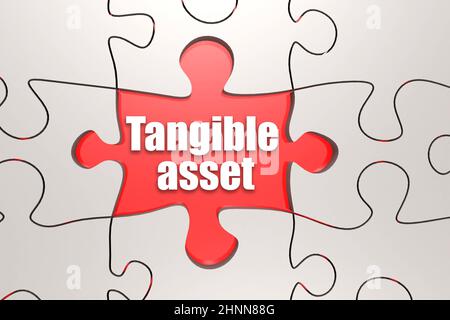 Tangible asset word on jigsaw puzzle, 3D rendering Stock Photo - Alamy