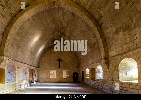 inside the historic Senenque Abbey and monastery Stock Photo - Alamy