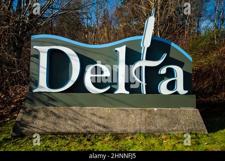 City of Delta sign, Delta, British Columbia, Canada Stock Photo - Alamy