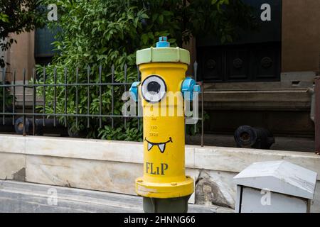 Fire hose, Athens Greece Stock Photo - Alamy
