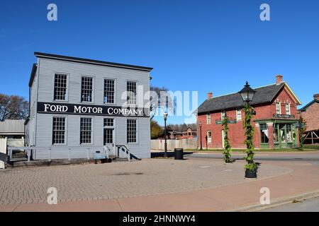 A replica of the first Ford factory on Mack Ave at Greenfield Village ...