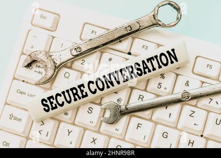 Handwriting text Secure Messaging. Business showcase protect critical data when sent beyond the ...