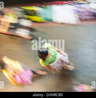 people hurry along the sidewalk Stock Photo - Alamy