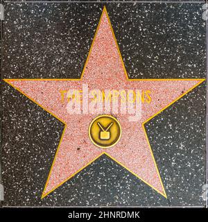 The Simpsons Hollywood Star Stock Photo - Alamy