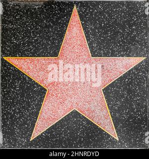 empty star on Hollywood Walk of Fame Stock Photo - Alamy