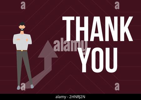 Inspiration showing sign Thank You. Word for replaying on something ...