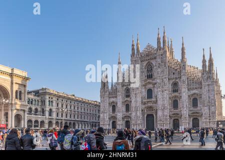Milan Duomo under blue sky at Milan,Italy Stock Photo - Alamy