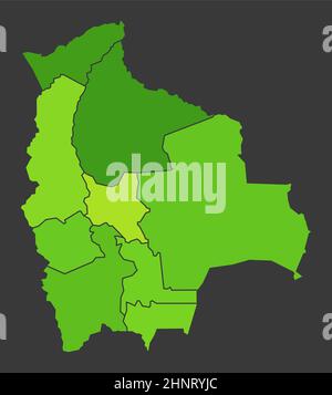 Bolivia population heat map as color density illustration Stock Photo ...