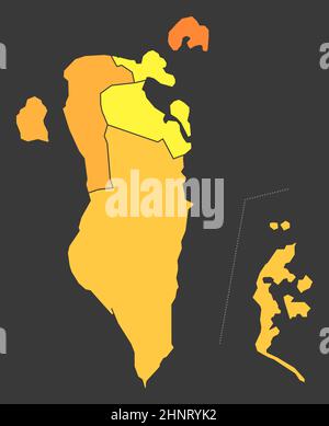Bahrain population heat map as color density illustration Stock Photo ...