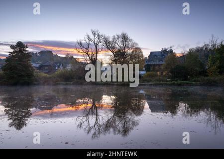 BERGISCH GLADBACH, GERMANY - OCTOBER 25, 2021: Panoramic image of old ...