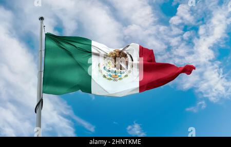 Mexico flag - realistic waving fabric flag Stock Photo - Alamy