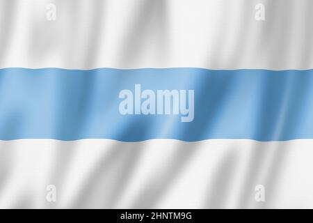Tucuman province flag, Argentina waving banner collection. 3D ...