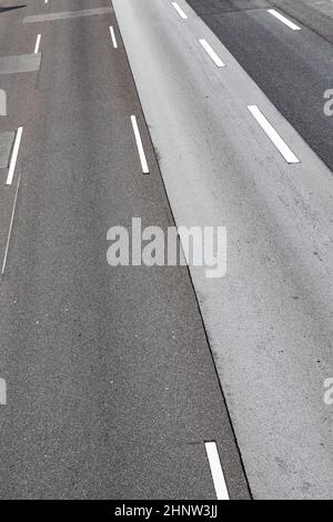 pattern of highway in Germany with white line markers Stock Photo - Alamy
