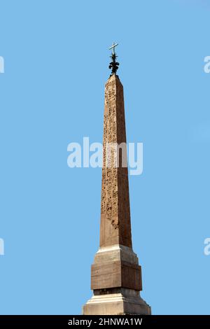 Ancient Sallustiano Egyptian obelisk at the top of the Spanish steps ...