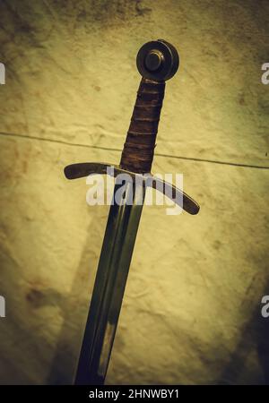 Ancient medieval sword, detail of death weapon, history Stock Photo - Alamy