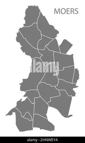 Moers City Map Germany DE labelled rainbow colored illustration Stock ...