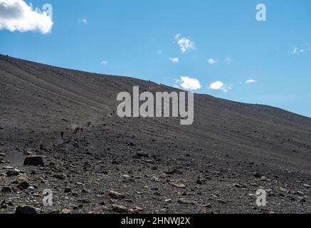 View of amazing Hverfjall volcanic crater in Iceland Stock Photo - Alamy