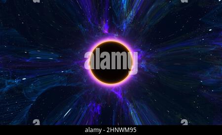 Supernova explosion with 3d render sucking matter into infinite space ...