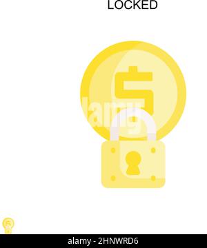 Locked Simple vector icon. Illustration symbol design template for web ...