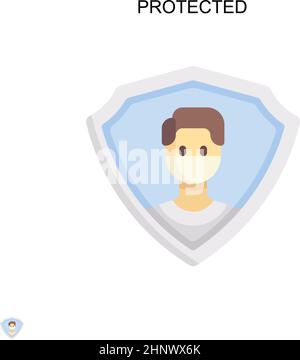 Protected Simple vector icon Stock Vector Image & Art - Alamy
