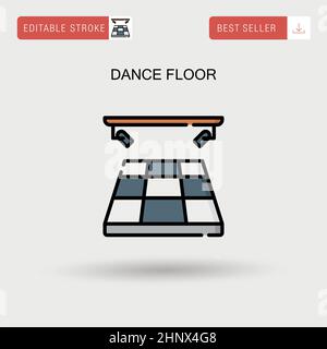 Show or dance floor vector background with spotlights. Party or concert ...