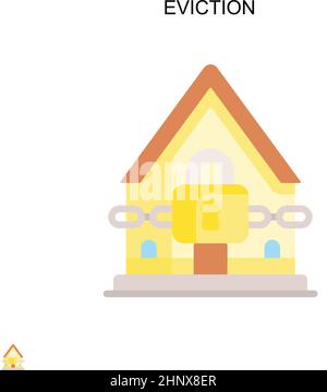 House eviction notice legal document icon sign sticker on the house ...