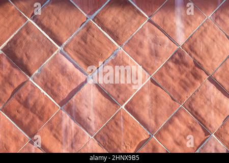 pattern of harmonic cotto tiles in red Stock Photo - Alamy