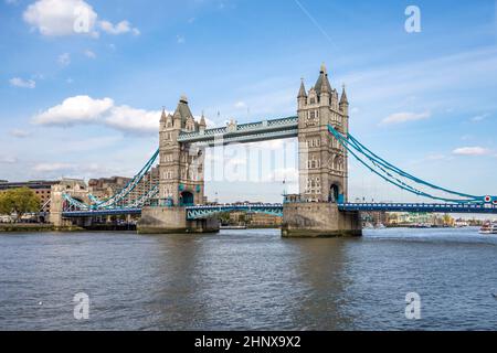 famous old drawbridge called tower bridge in London, UK Stock Photo - Alamy