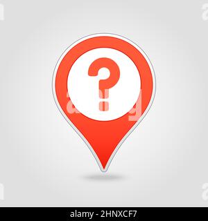 Question mark pin map icon. Map pointer. Map markers. Vector illustration EPS10 Stock Photo - Alamy