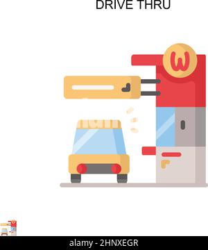 Drive thru Simple vector icon Stock Vector Image & Art - Alamy