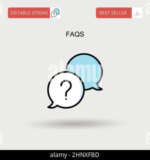 FAQS question mark sign for problem solving background vector Stock ...