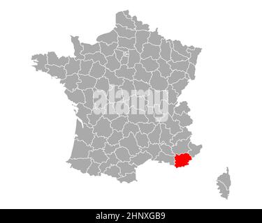 Map of Var in France Stock Photo - Alamy