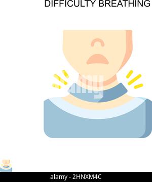 Difficulty breathing Simple vector icon Stock Vector Image & Art - Alamy