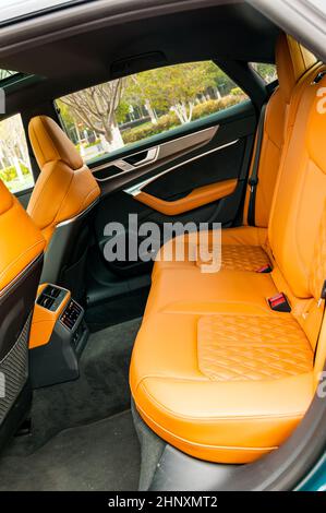Interior of an Audi A7L photographed in Shanghai, China Stock Photo - Alamy