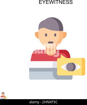 Eyewitness testimony line icon, concept sign, outline vector ...